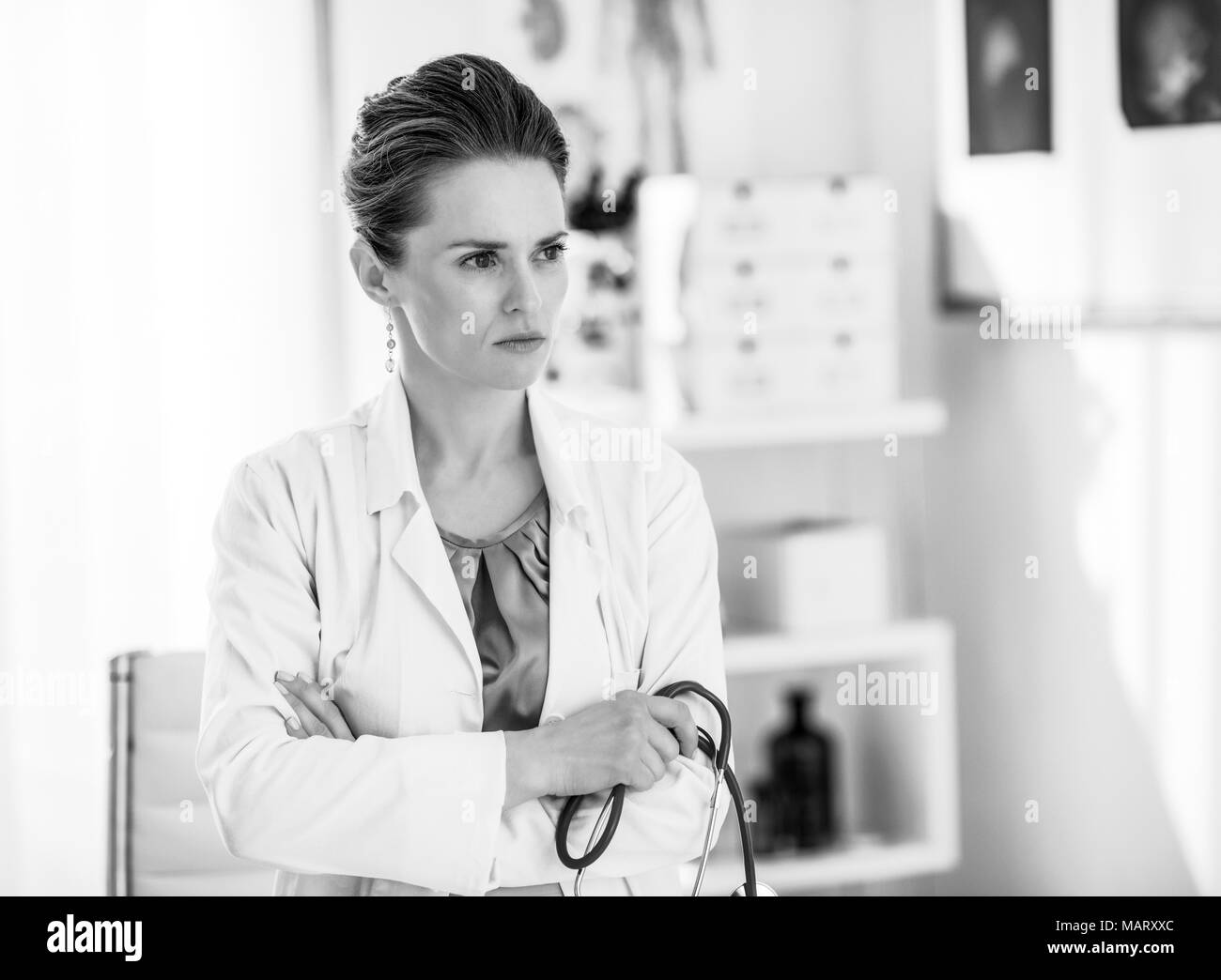Female doctor Black and White Stock Photos & Images - Alamy