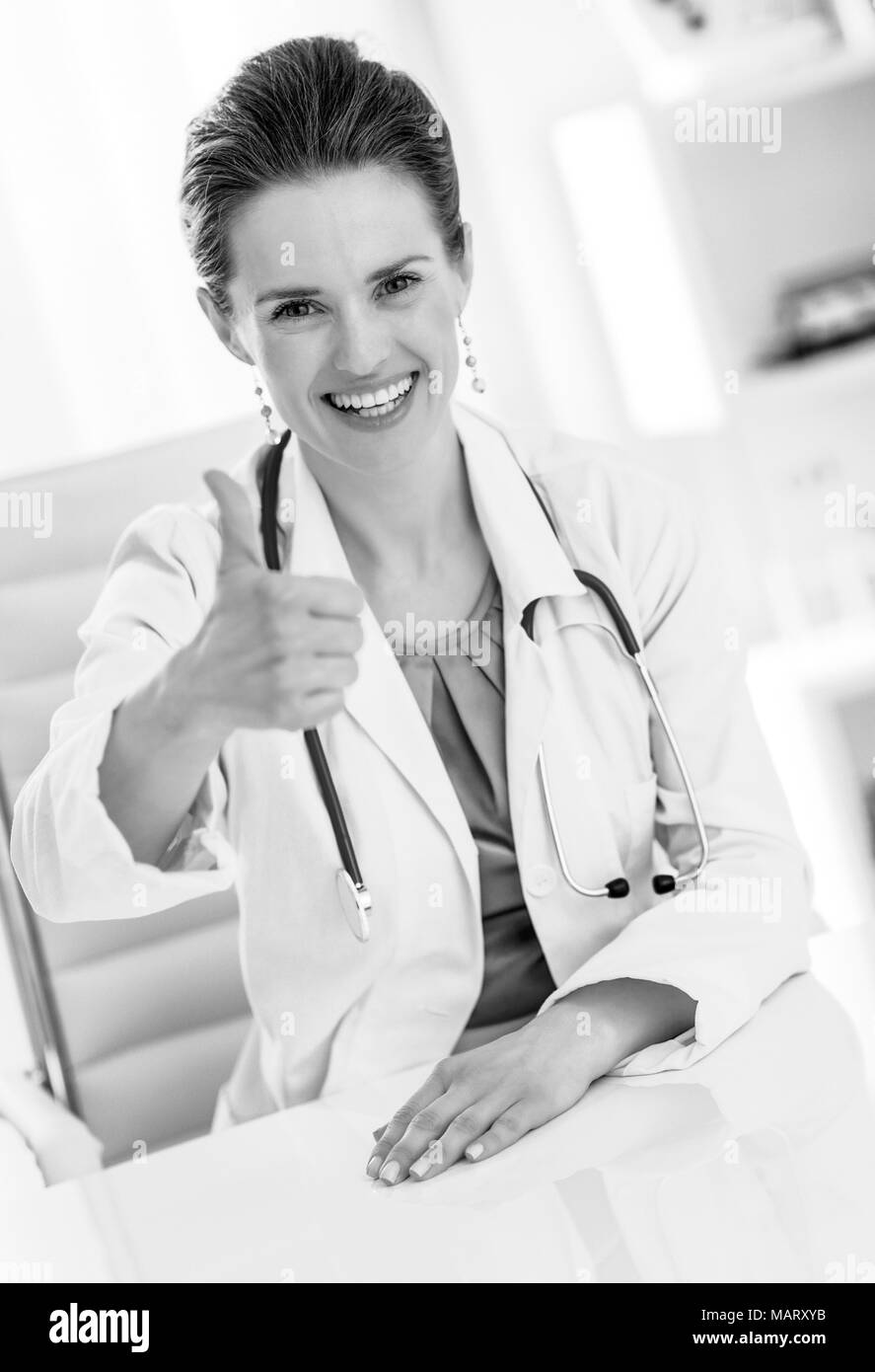 Happy doctor health Black and White Stock Photos & Images - Alamy