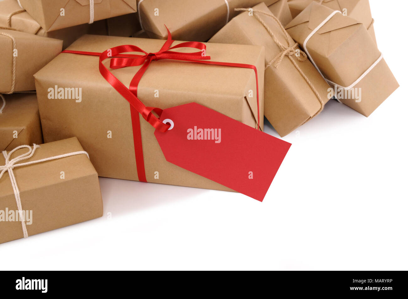 Brown paper wrapped packages hi-res stock photography and images - Alamy