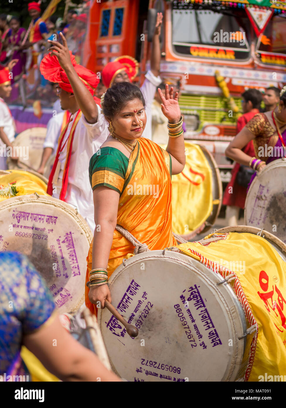 Marathi dance hi-res stock photography and images - Alamy