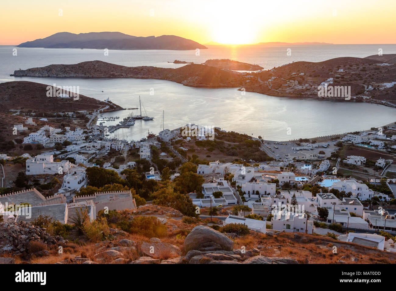 Greek town sunset hi-res stock photography and images - Alamy