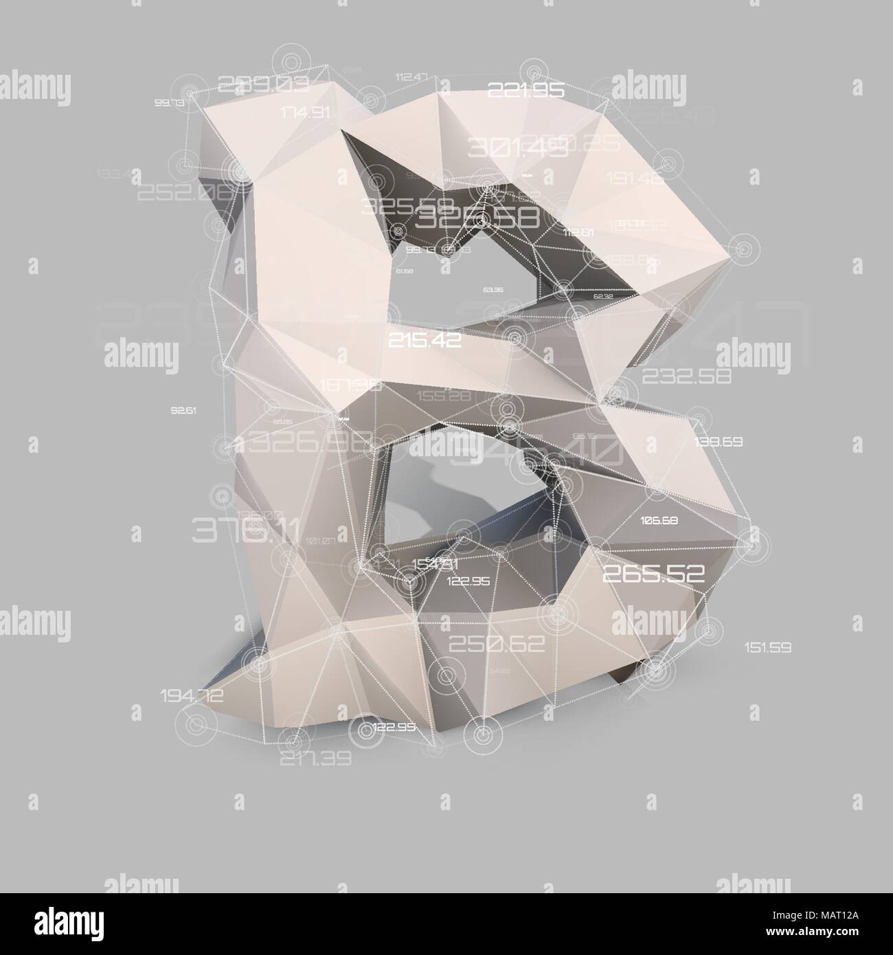 Capital latin letter B in low poly style Stock Vector Image & Art - Alamy
