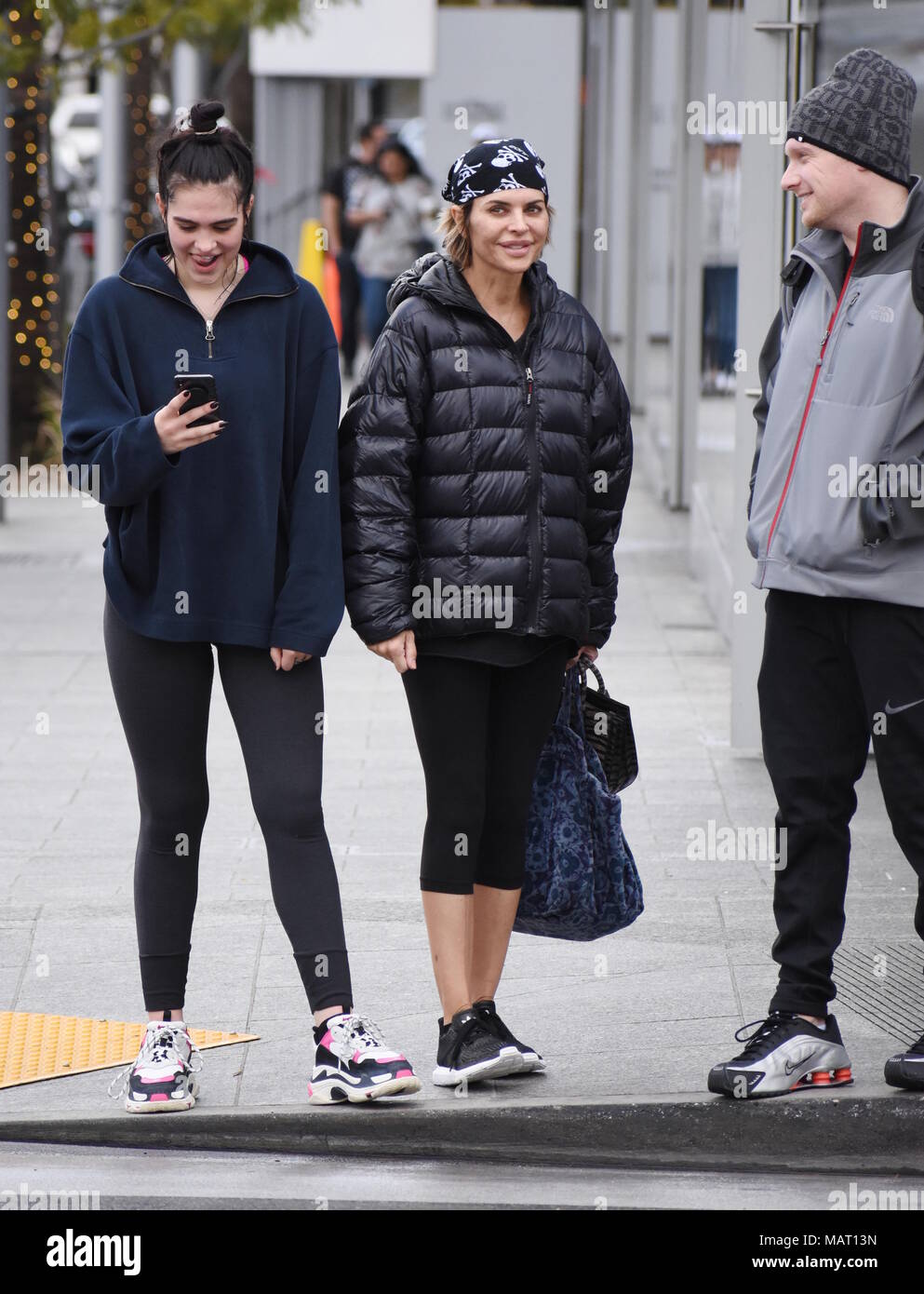 A make up free Lisa Rinna and her daughter Amelia leaving a Soul Cycle ...