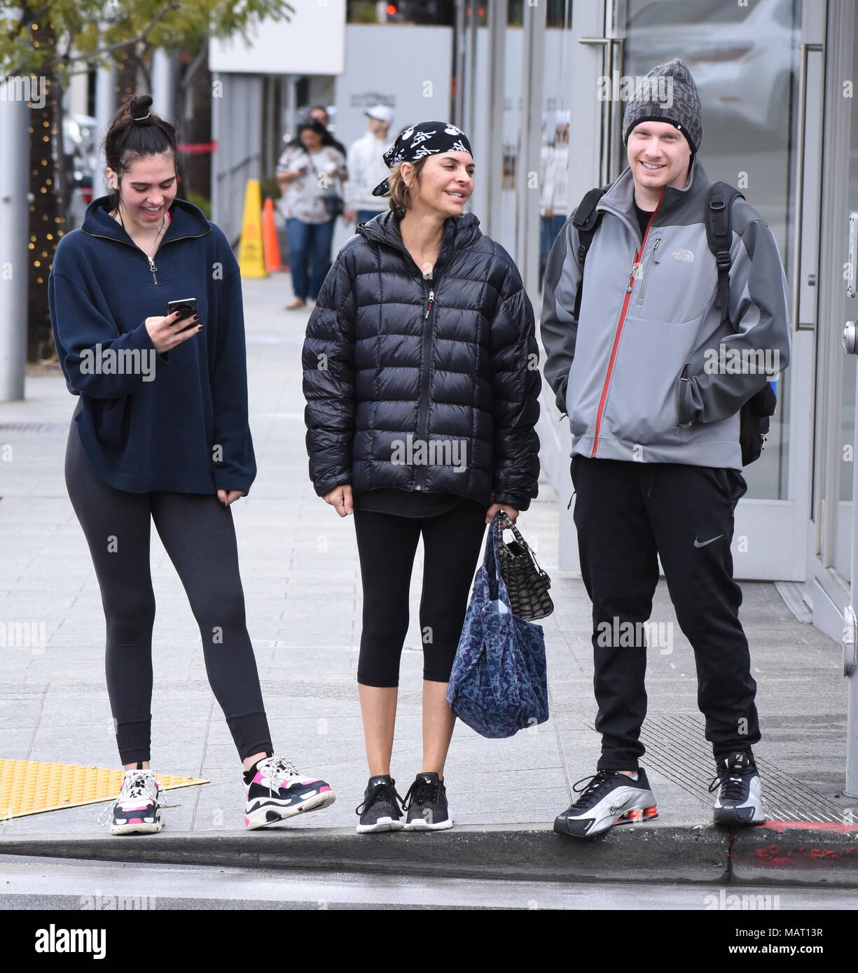 A make up free Lisa Rinna and her daughter Amelia leaving a Soul Cycle ...