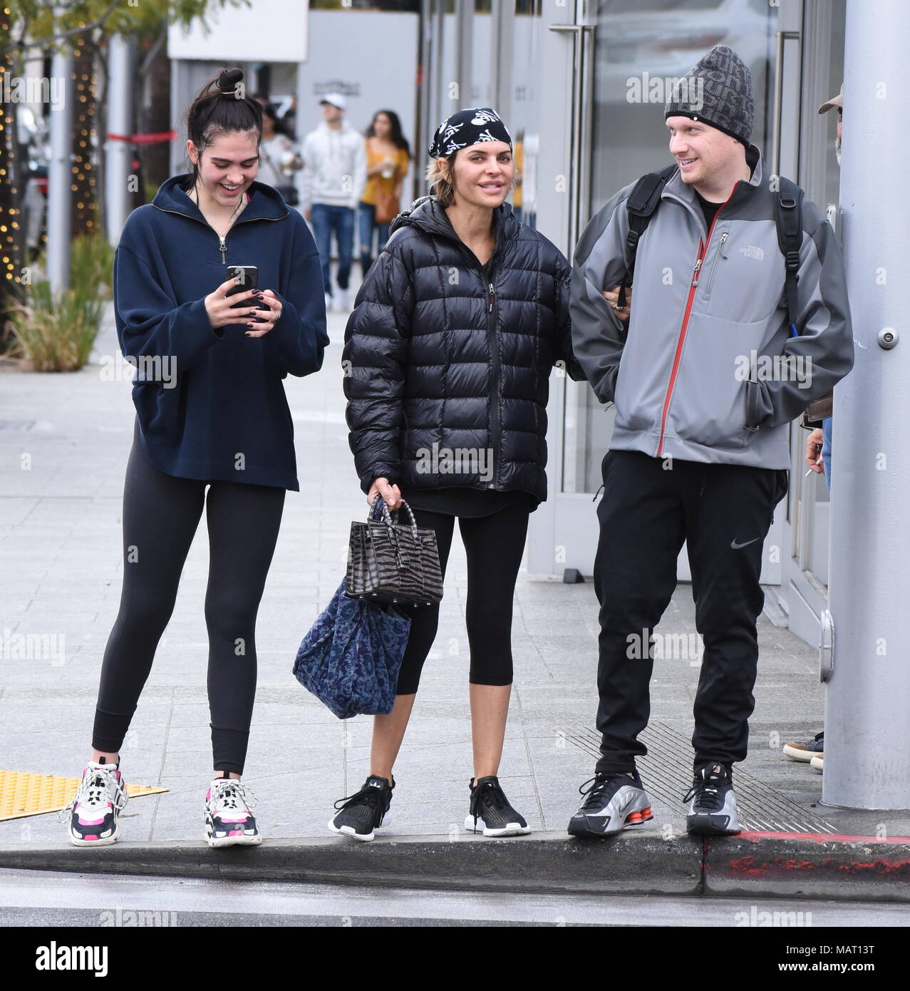 A make up free Lisa Rinna and her daughter Amelia leaving a Soul Cycle ...