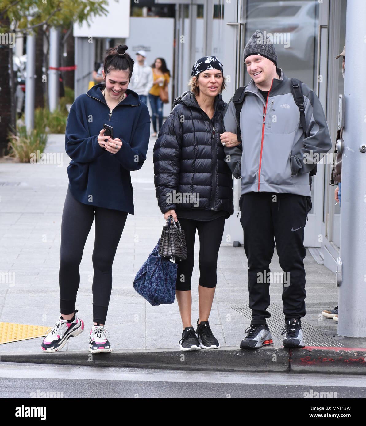 A make up free Lisa Rinna and her daughter Amelia leaving a Soul Cycle ...