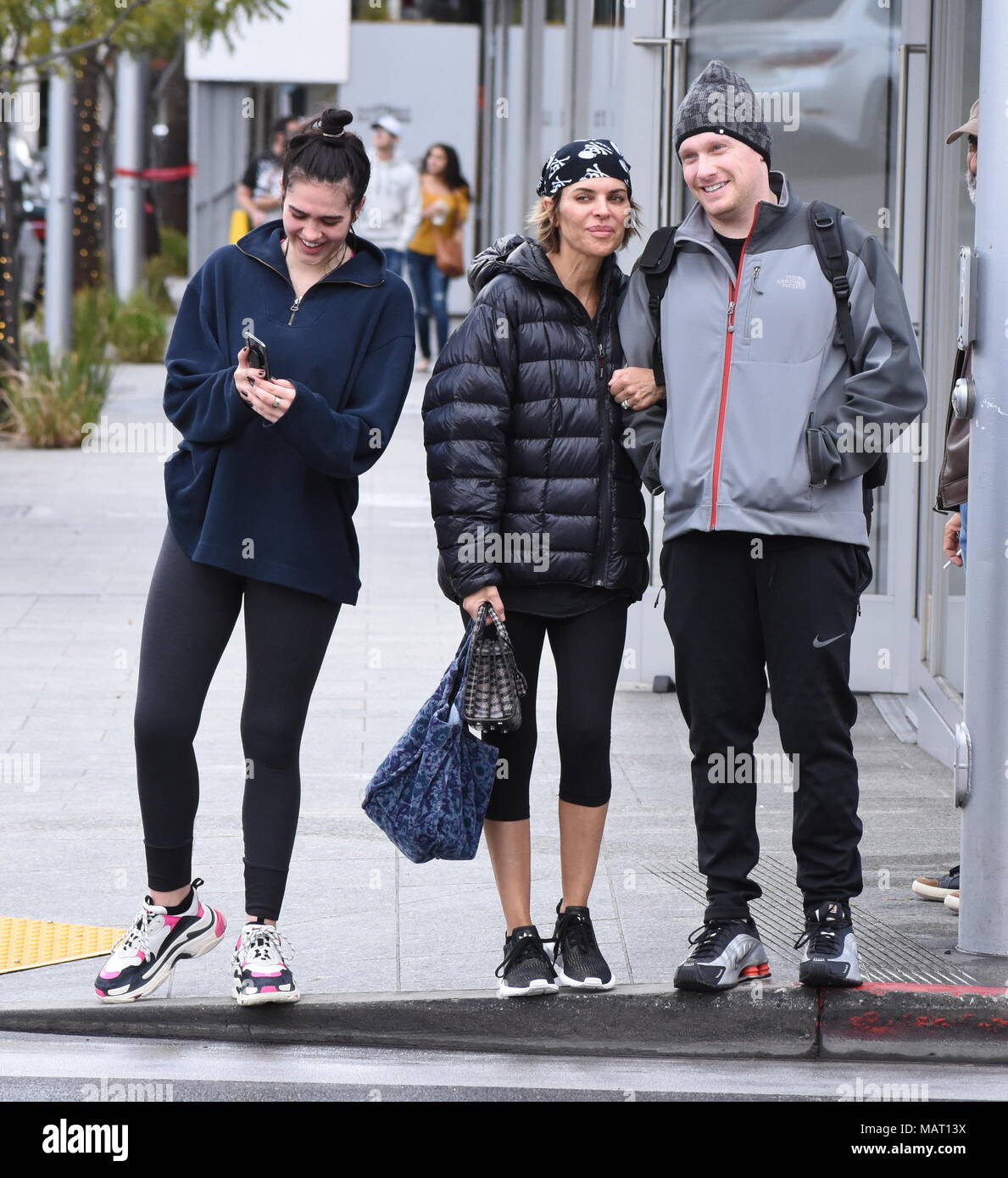 A make up free Lisa Rinna and her daughter Amelia leaving a Soul Cycle ...