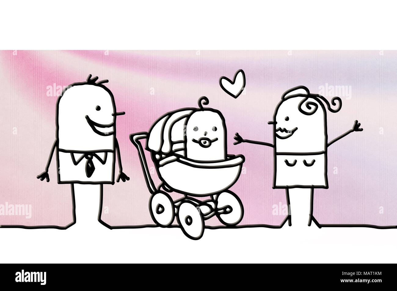 Cartoon people new born baby hi-res stock photography and images - Alamy