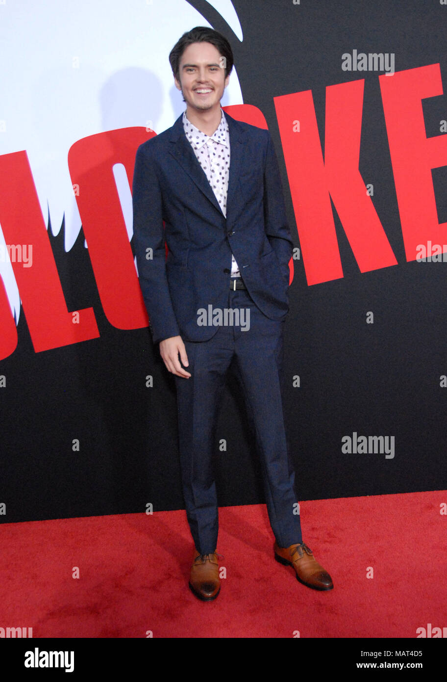 WESTWOOD, CA - APRIL 03: Actor Miles Robbins attends the premiere of ...