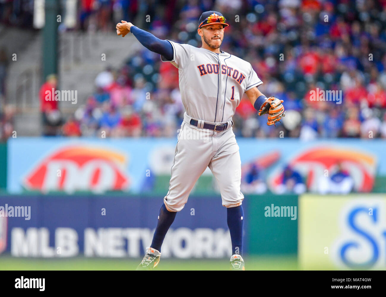 Mar 29, 2018: Houston Astros shortstop Carlos Correa #1 during an ...