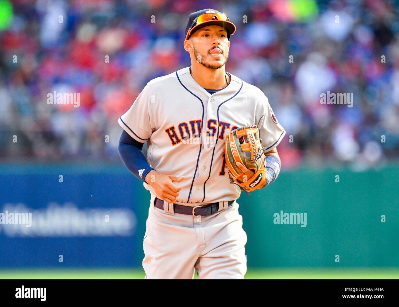 Mar 29, 2018: Houston Astros shortstop Carlos Correa #1 during an ...