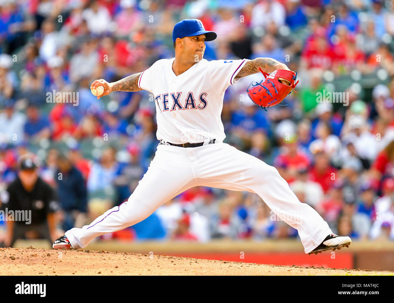 Mar 29, 2018: Texas Rangers relief pitcher Matt Bush #51 during an ...