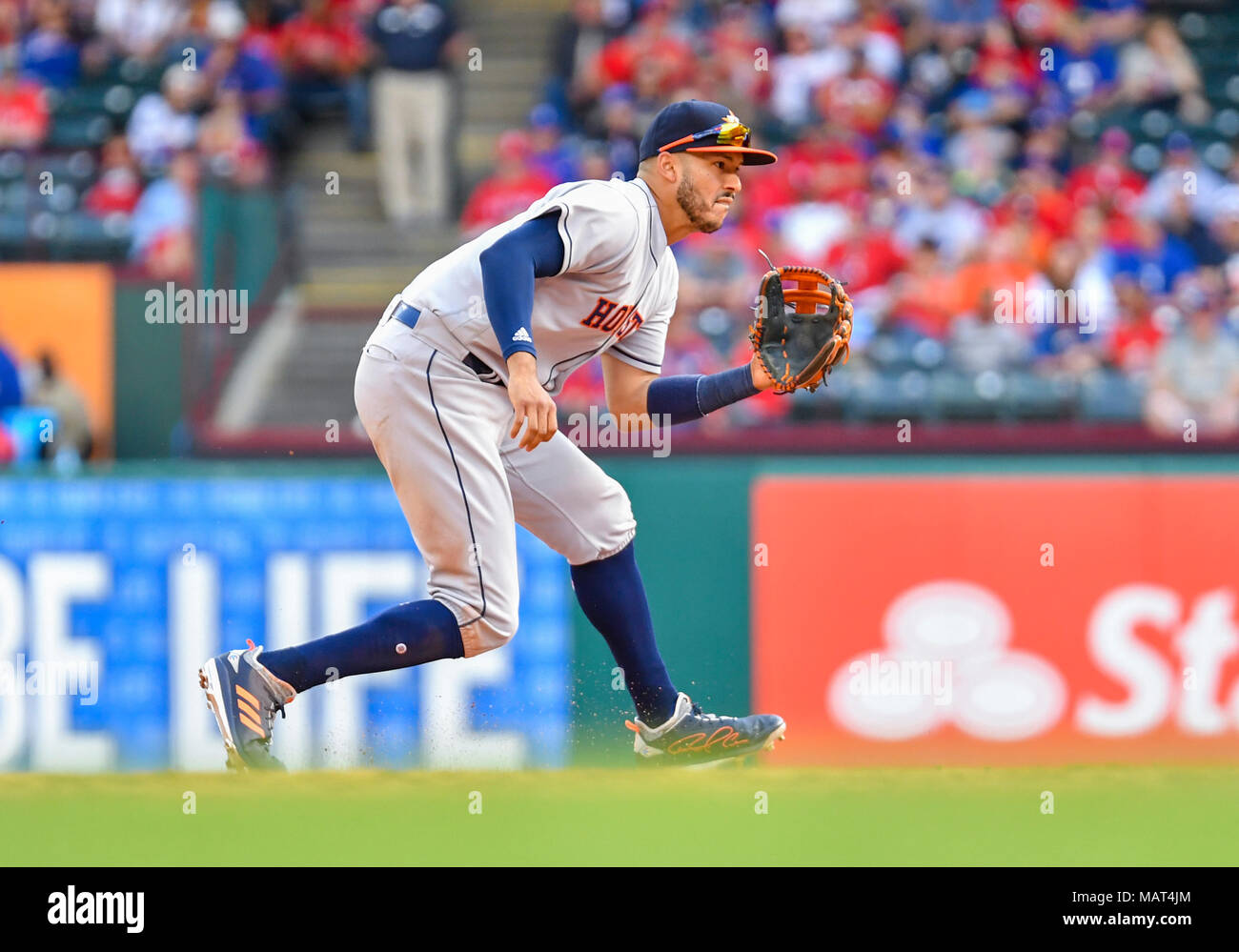 Mar 29, 2018: Houston Astros shortstop Carlos Correa #1 during an ...