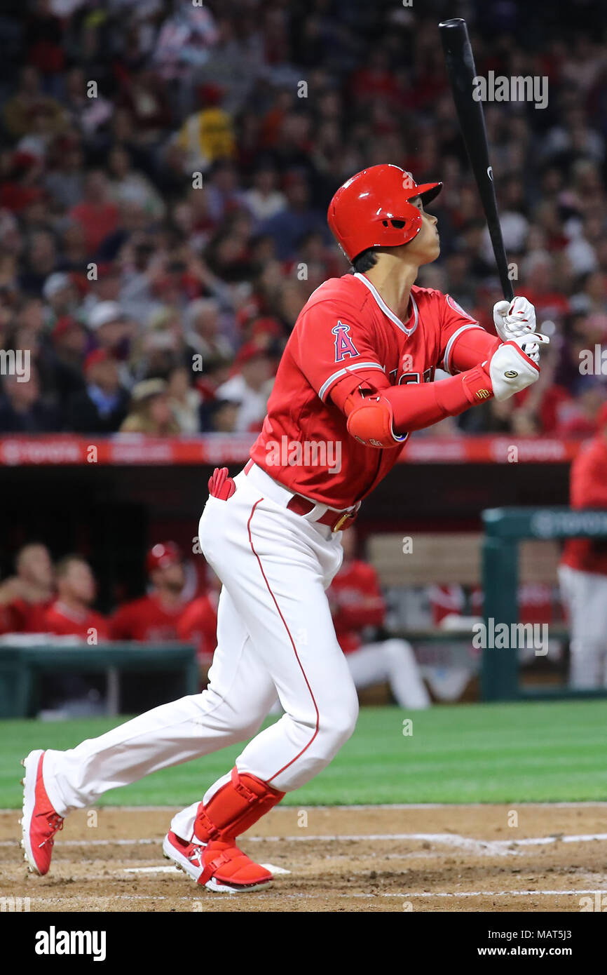 April 3, 2018:Los Angeles Angels starting pitcher Shohei Ohtani (17 ...