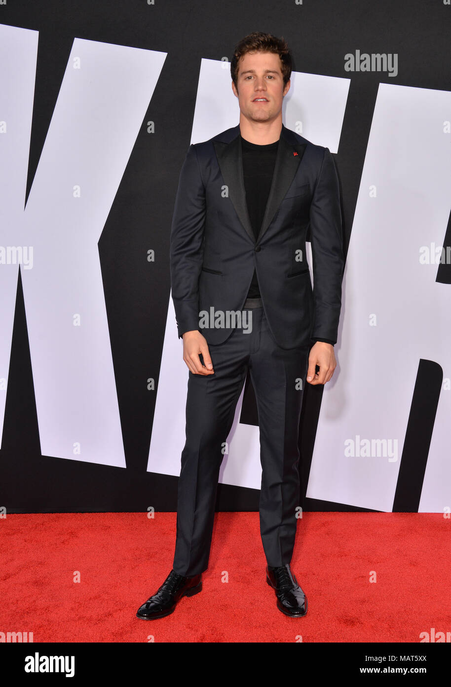 LOS ANGELES, CA. April 03, 2018: Jake Picking at the premiere for ...