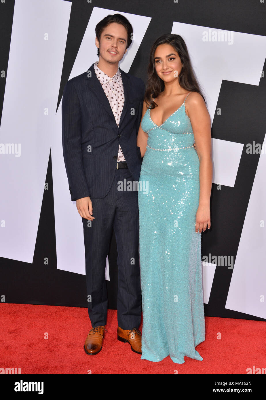 LOS ANGELES, CA. April 03, 2018: Geraldine Viswanathan & Miles Robbins ...