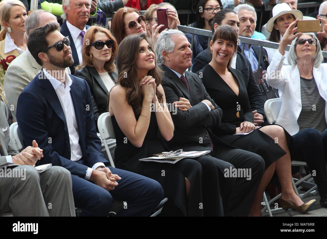 HOLLYWOOD, CA - APRIL 3: Jessica Altma, James Altman, Leslie Moonves ...