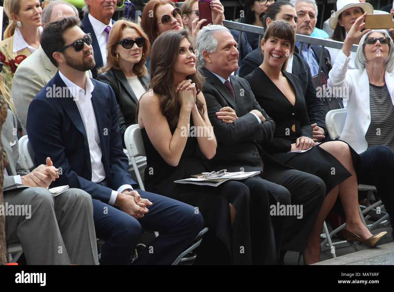 HOLLYWOOD, CA - APRIL 3: Jessica Altma, James Altman, Leslie Moonves ...