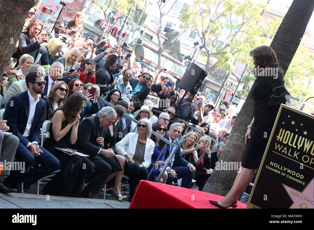 HOLLYWOOD, CA - APRIL 3: Lynda Carter, Jessica Altma, James Altman ...