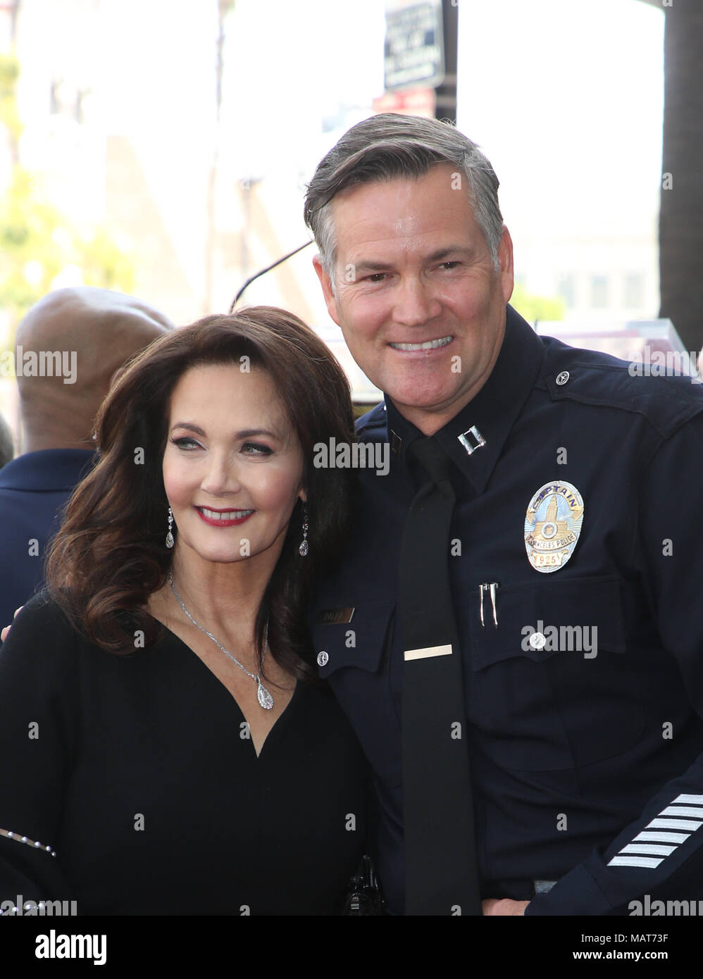 HOLLYWOOD, CA - APRIL 3: Lynda Carter, Cory Palka, at Lynda Carter ...