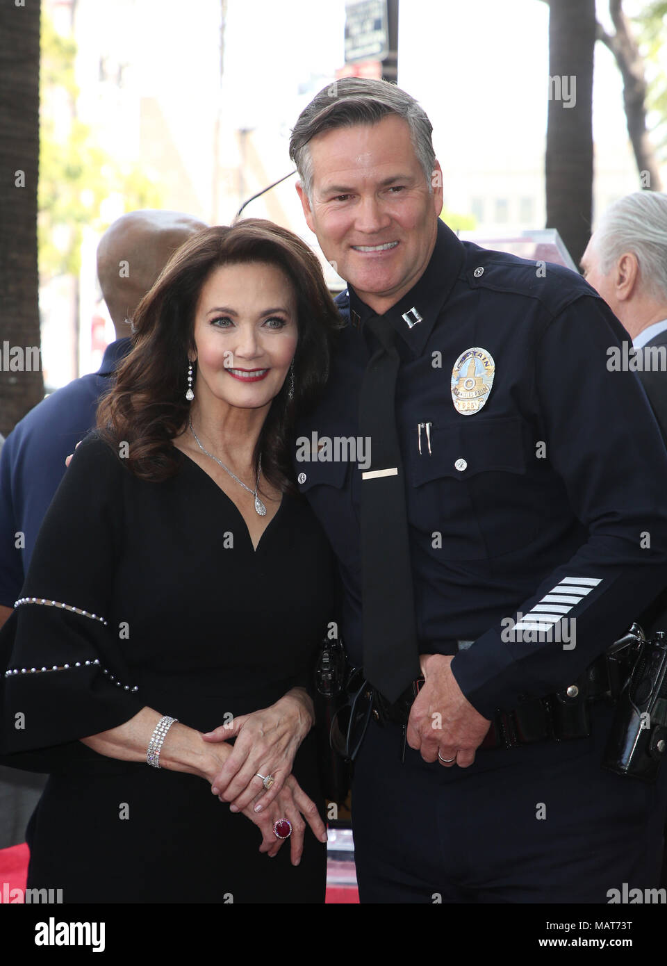 HOLLYWOOD, CA - APRIL 3: Lynda Carter, Cory Palka, at Lynda Carter ...