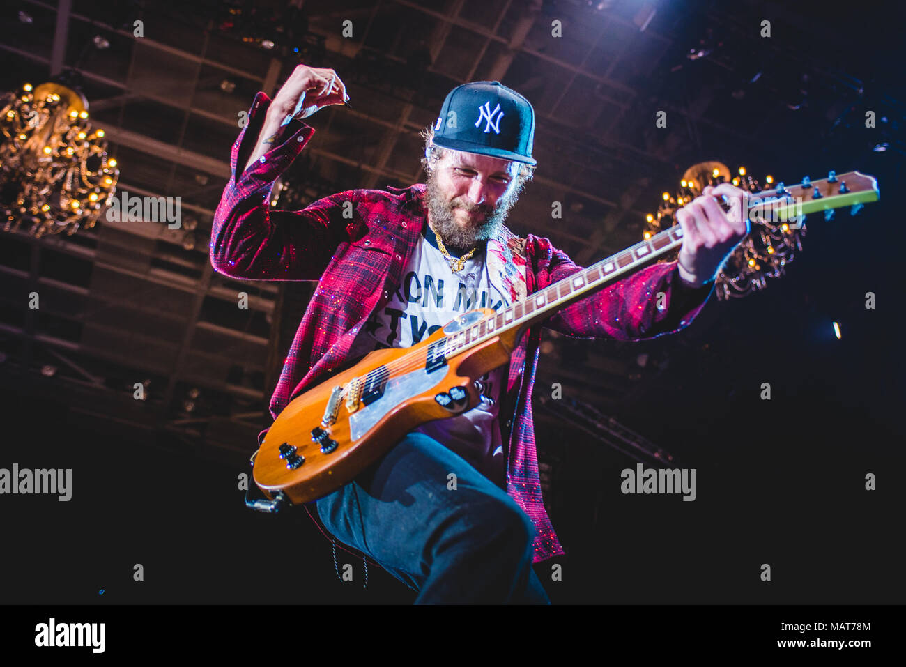 Italy, 2018 April 3rd: The Italian rapper, singer and songwriter ...