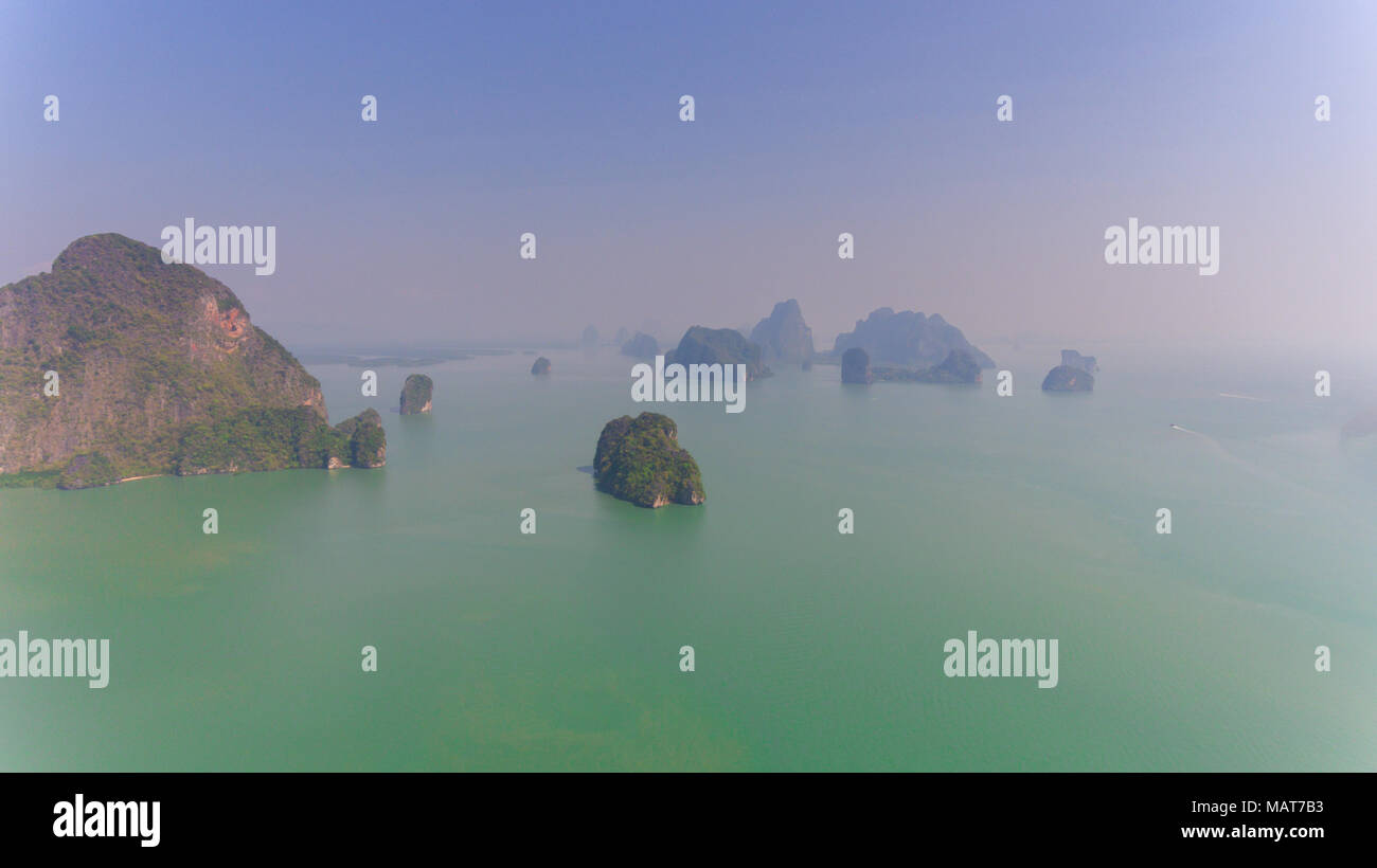 Aerial view of island Stock Photo - Alamy