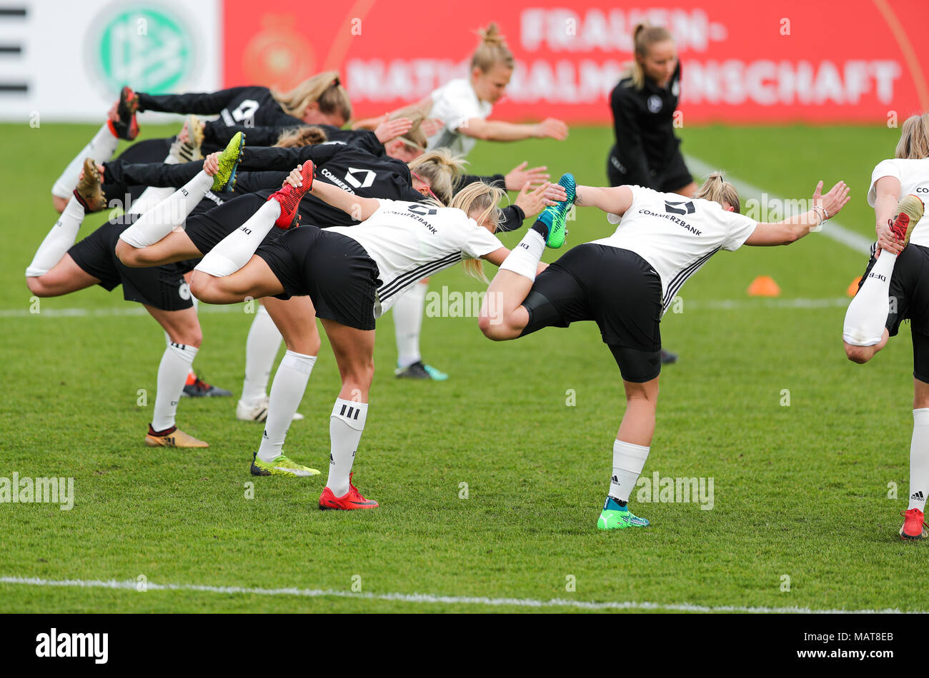 04 March 2018, Germany, Leipzig: Soccer, Women, German national women's ...