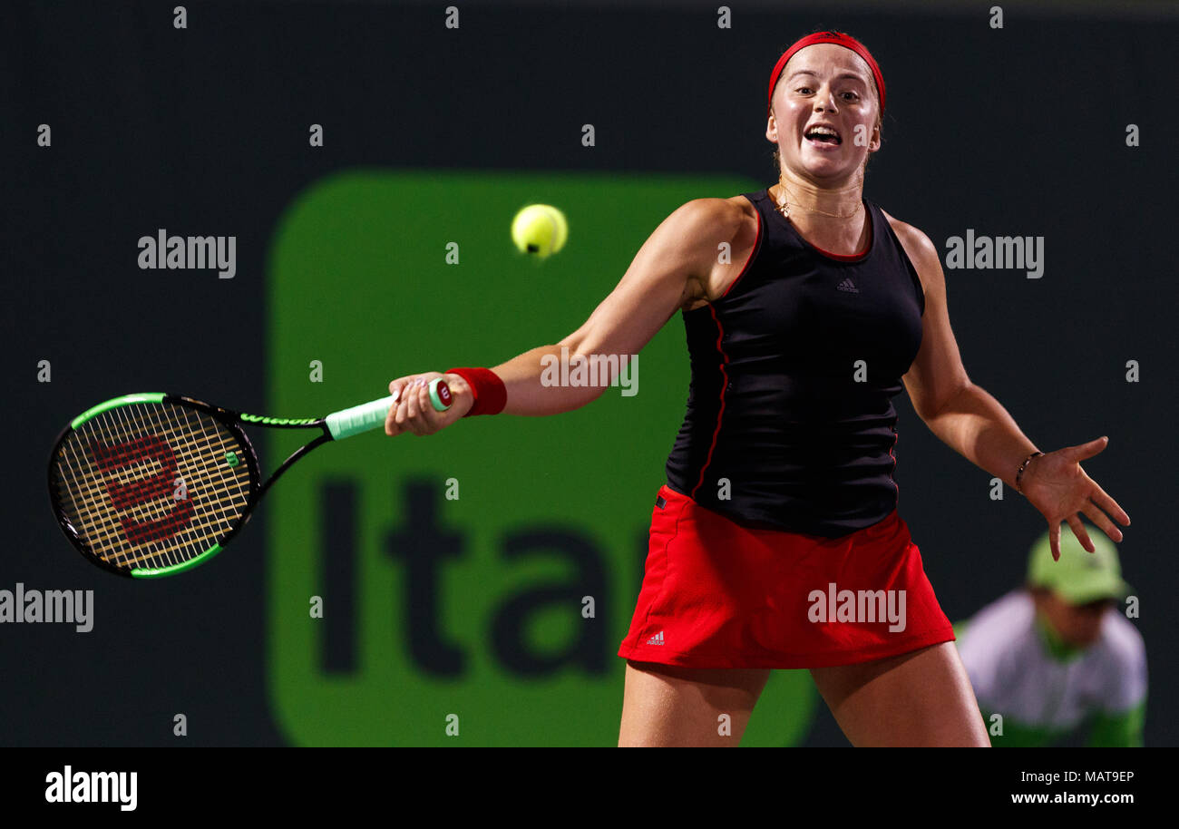 Key Biscayne, Florida, USA. 29th Mar, 2018. Jelena Ostapenko of Latvia ...
