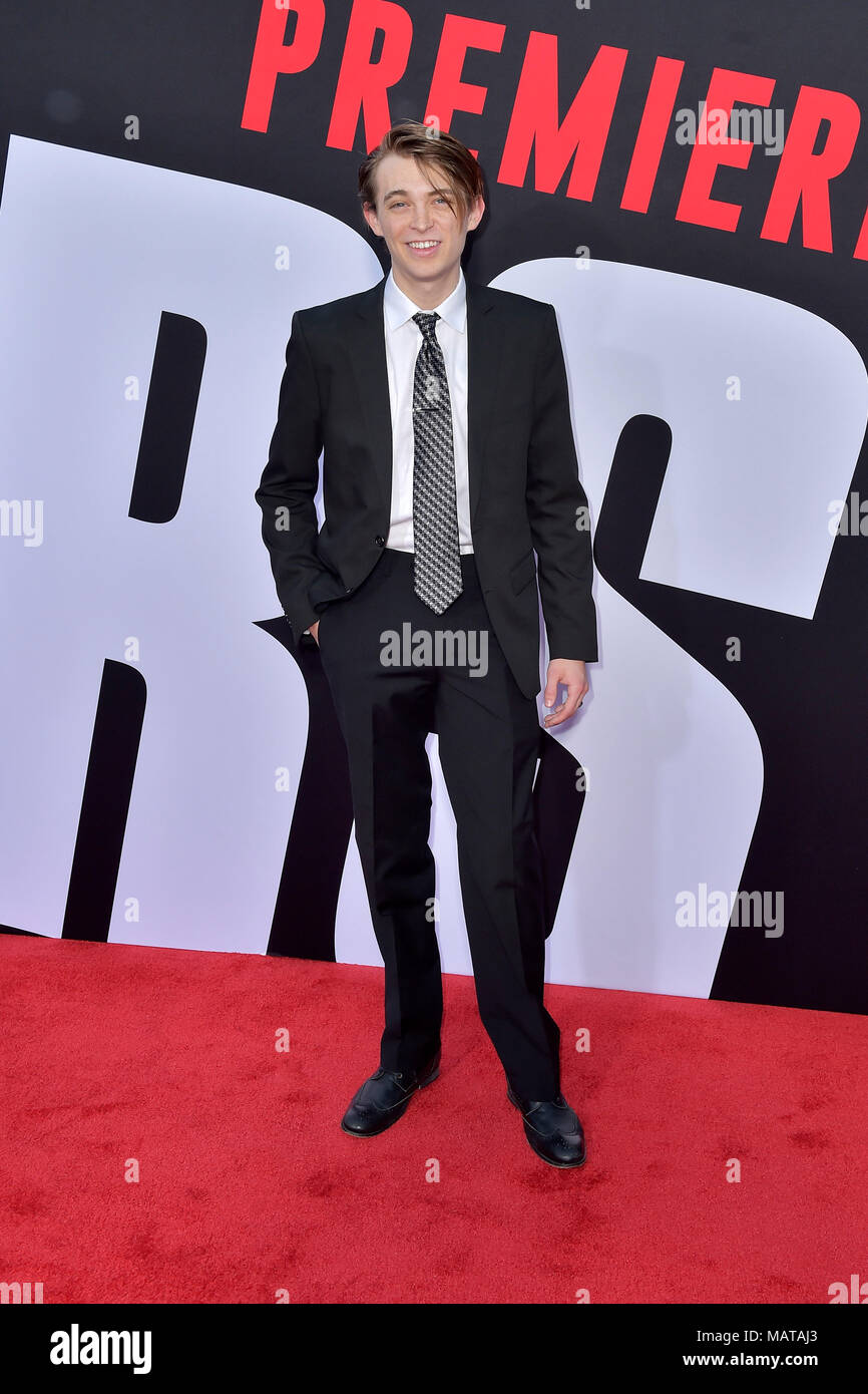 Dylan Riley Snyder attending the 'Blockers' premiere at Regency Village ...