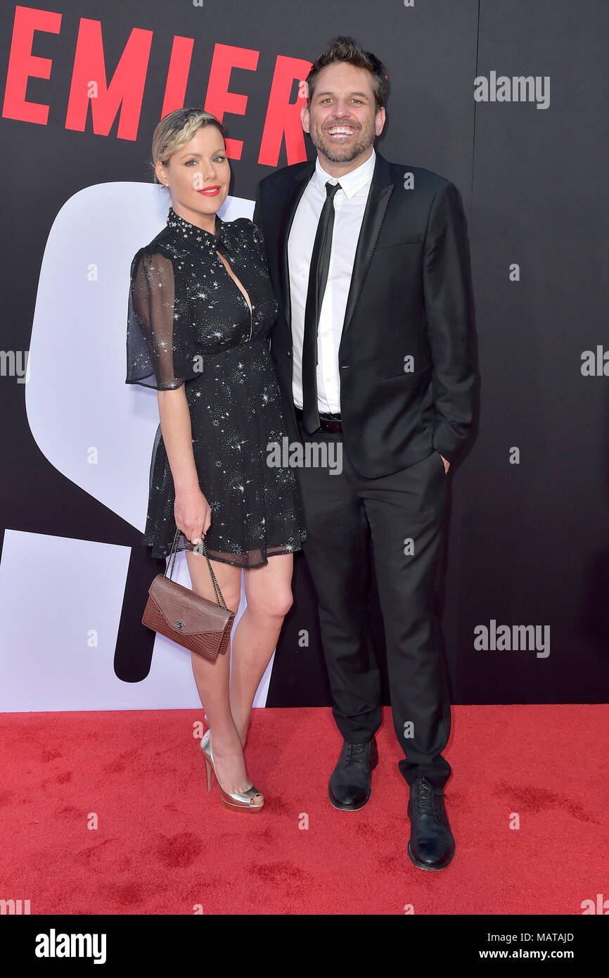 Kathleen Robertson and Chris Cowles attending the 'Blockers' premiere ...