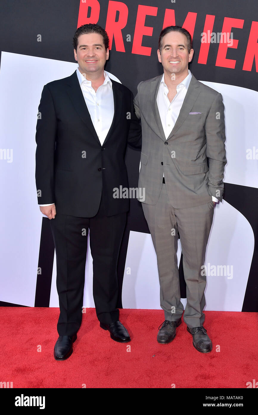Jon Hurwitz and Hayden Schlossberg attending the 'Blockers' premiere at ...