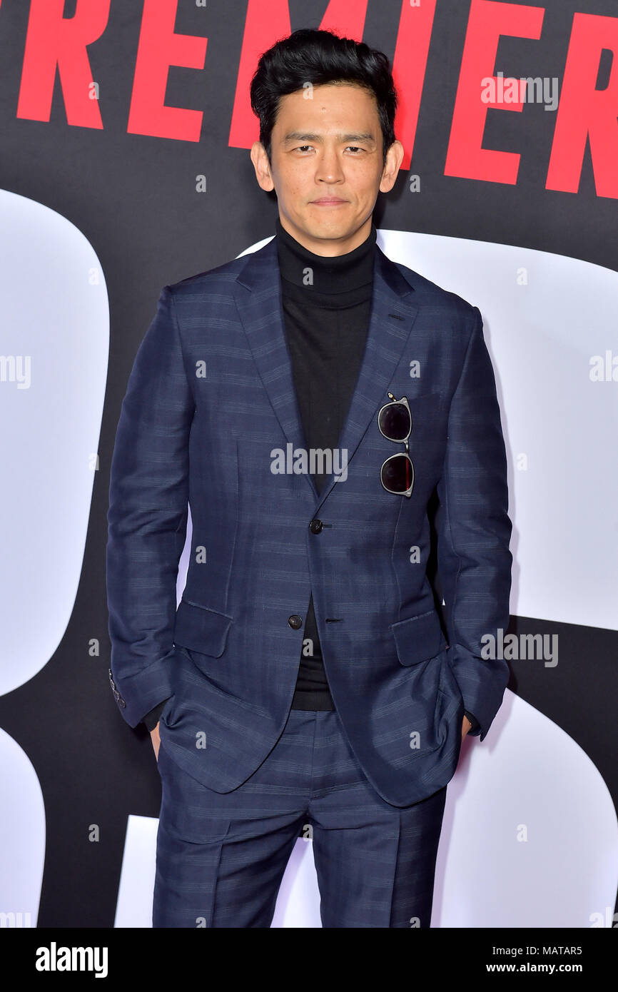 John Cho attending the 'Blockers' premiere at Regency Village Theater on April 3, 2018 in Los ...