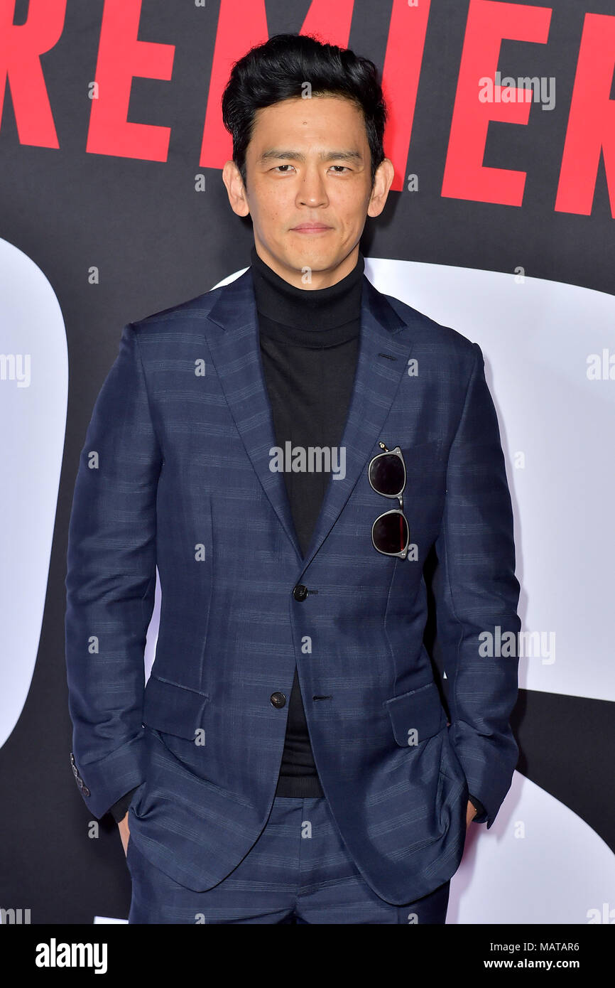 John Cho attending the 'Blockers' premiere at Regency Village Theater ...