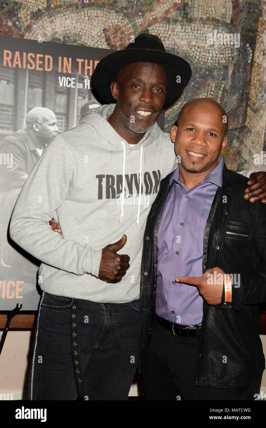 NEW YORK, NY - APRIL 03: Michael Kenneth Williams, Dominic Dupont ...