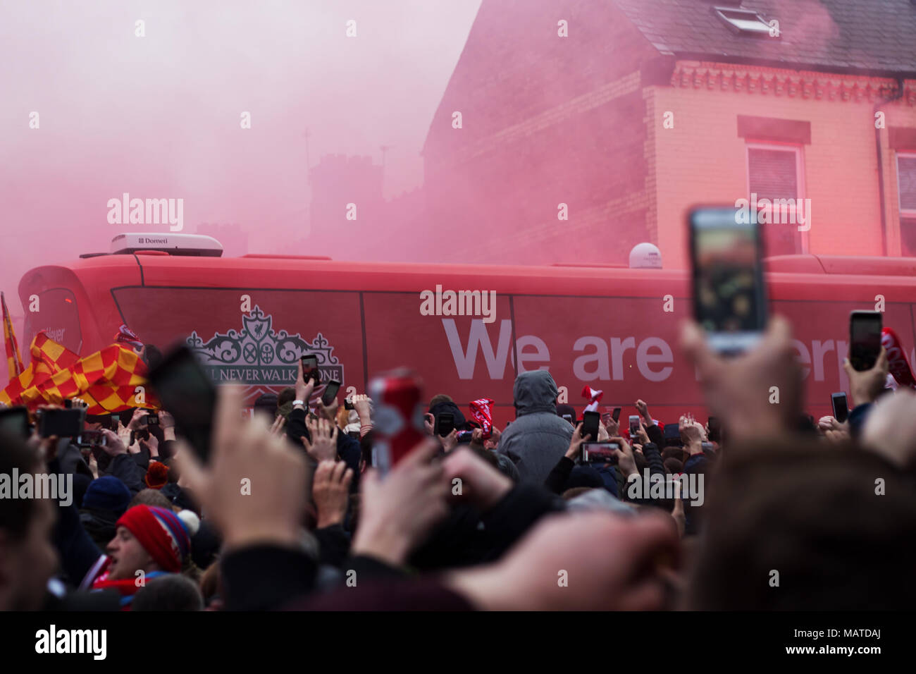 Welcome to anfield hi-res stock photography and images - Alamy