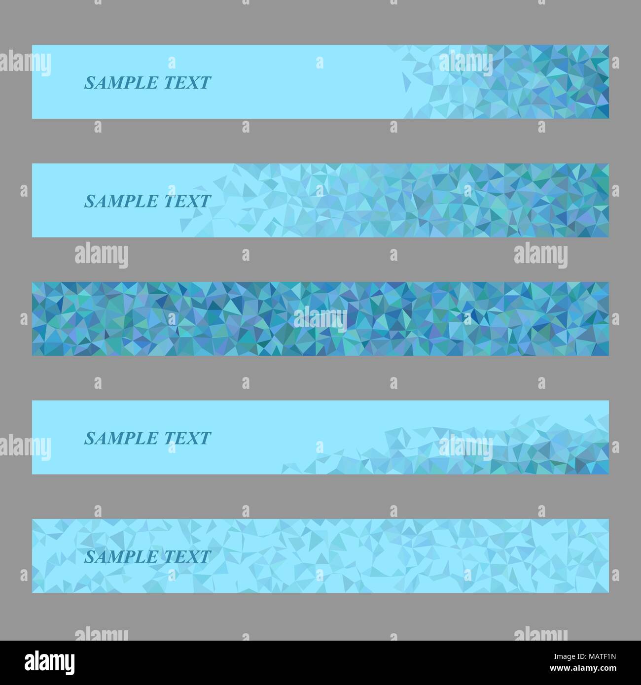 Blue triangle mosaic web banner template set Stock Vector Image & Art ...