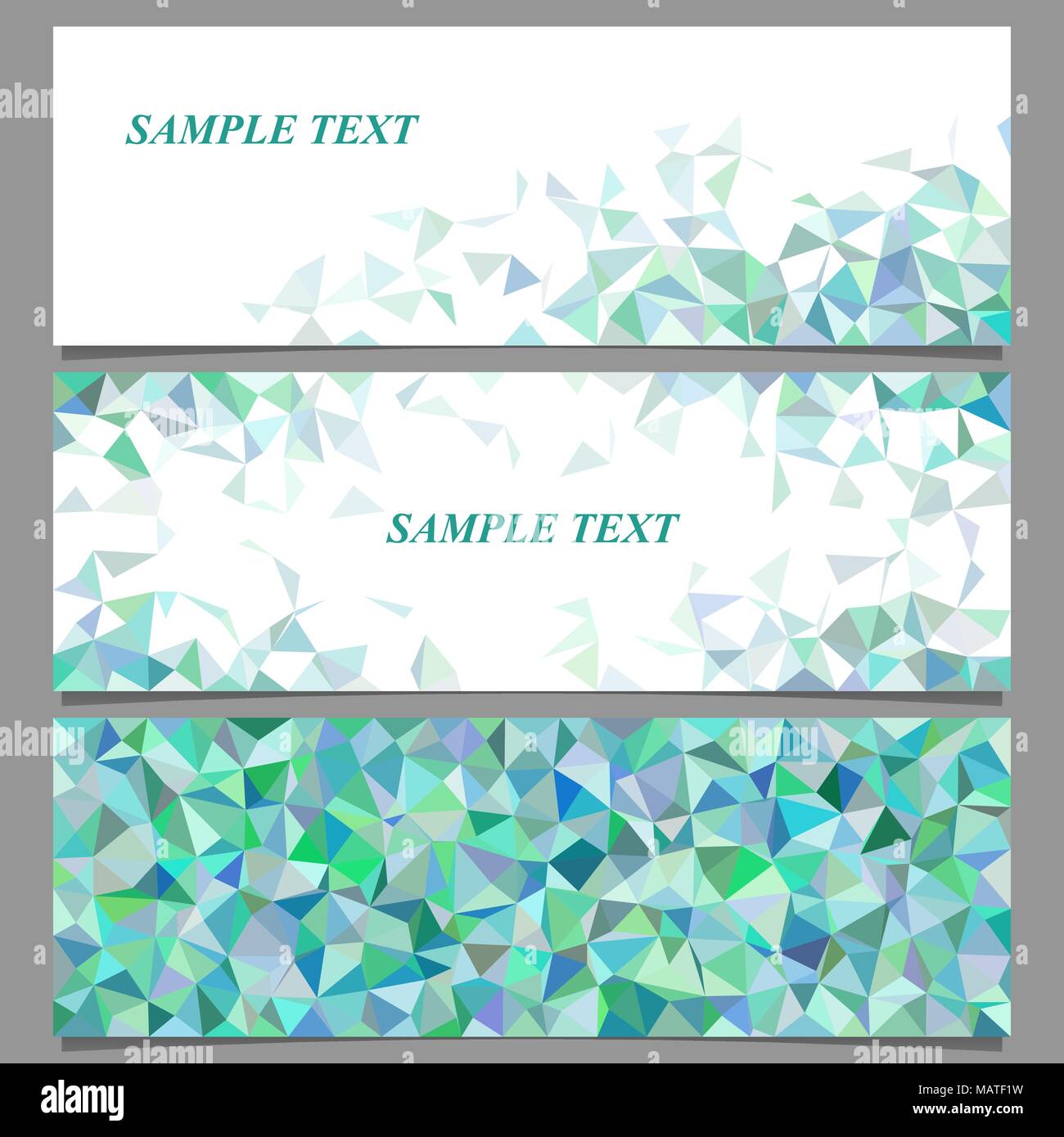 Set of abstract design banner template. Three different colors. Vector ...