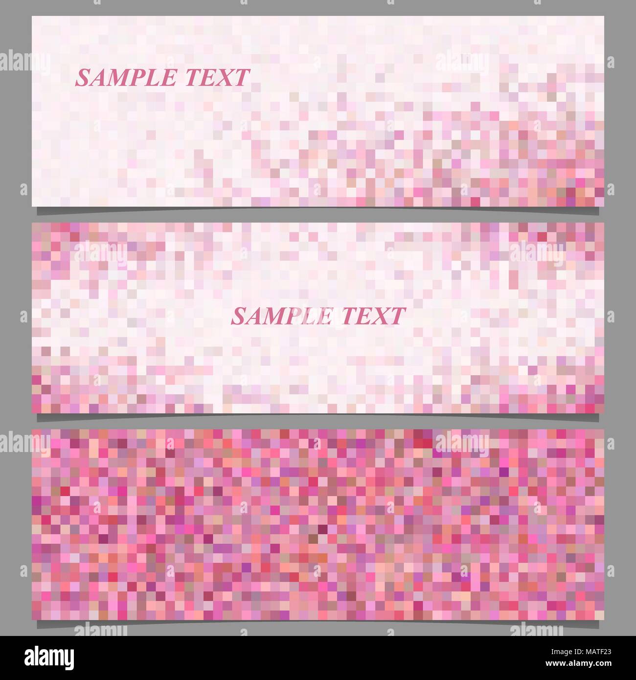Abstract square mosaic banner design template set Stock Vector Image ...