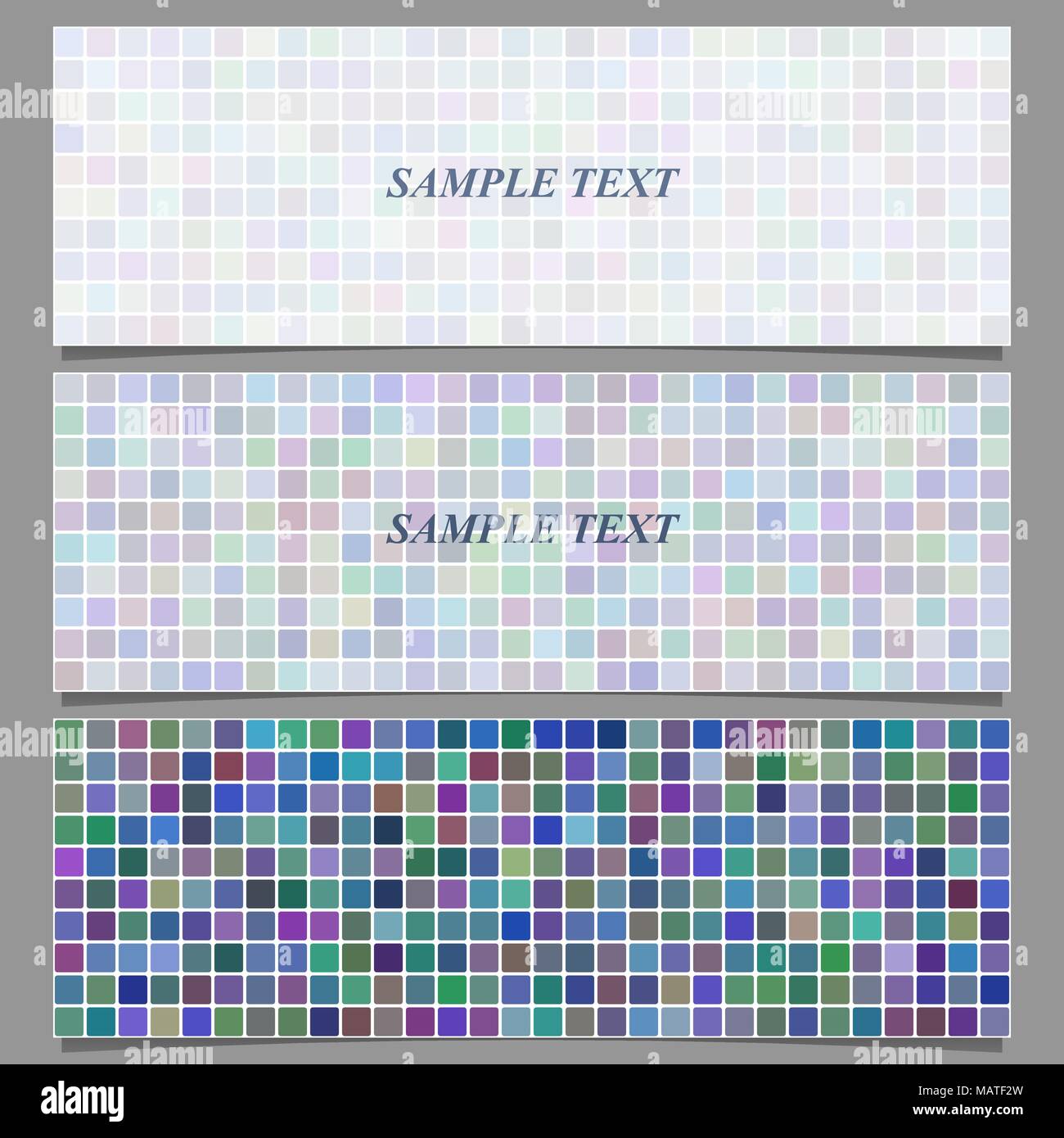 Colored square pattern banner background set Stock Vector Image & Art ...