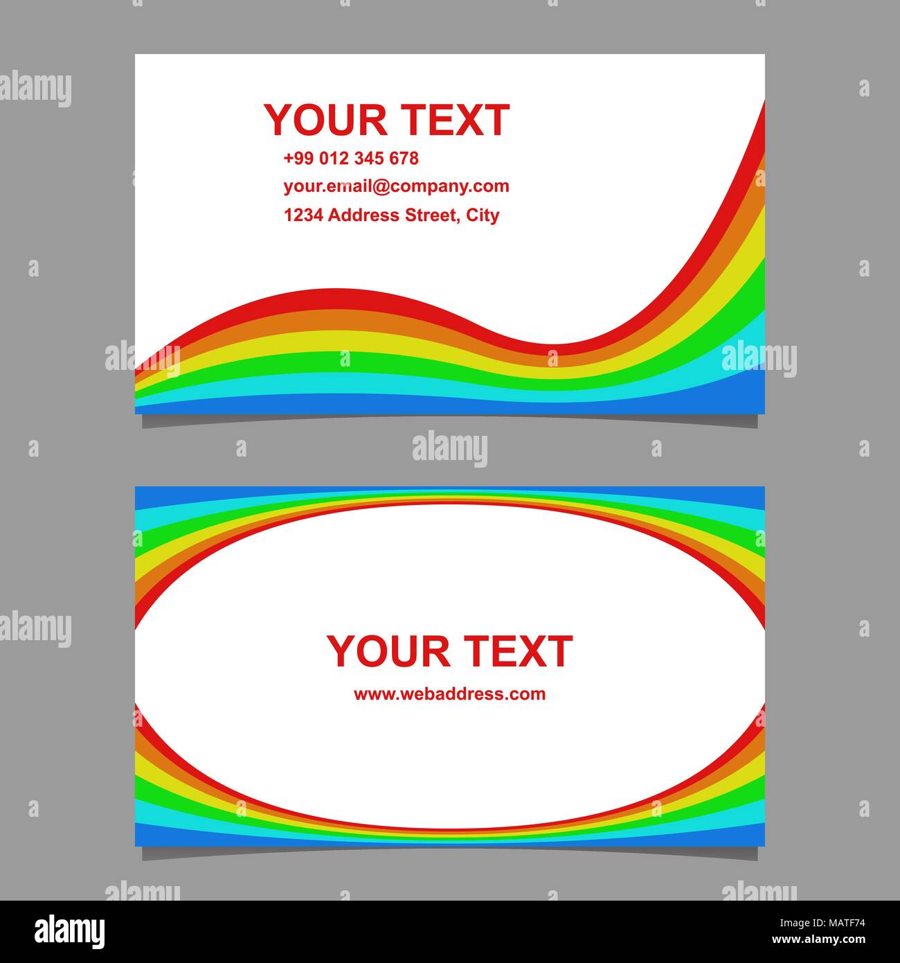 Set of business card Stock Vector Images - Alamy