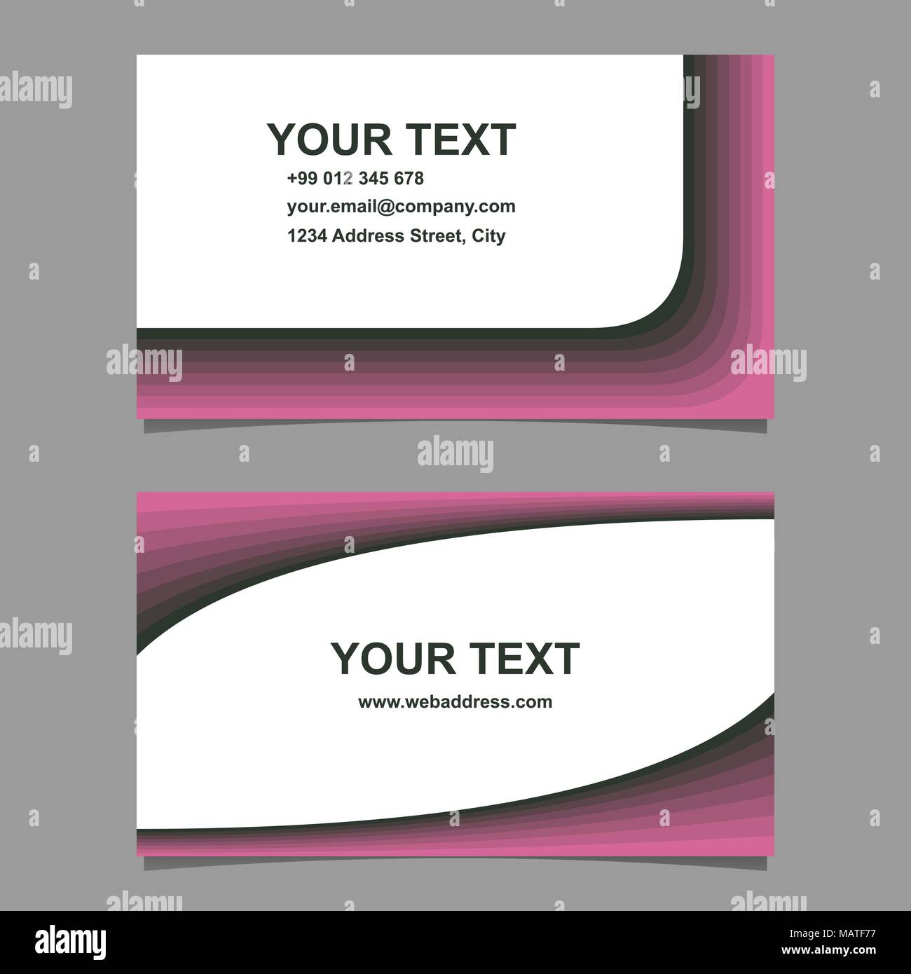 Dark pink business card Stock Vector Images - Alamy
