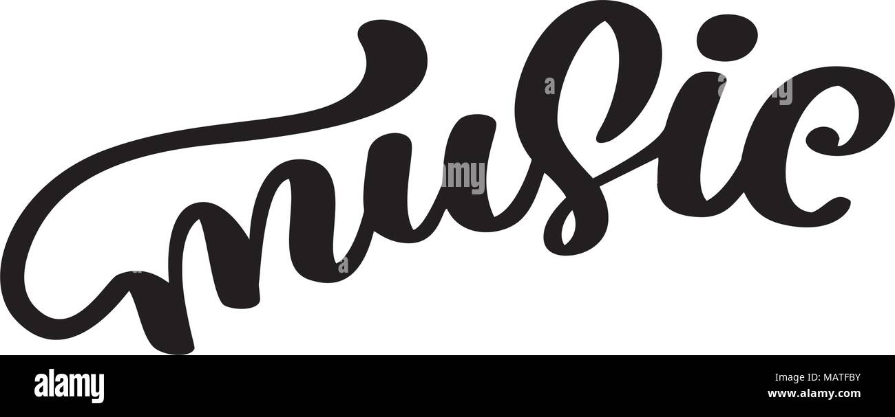 music sign icon. Karaoke symbol. modern calligraphy quote. Hand written ...