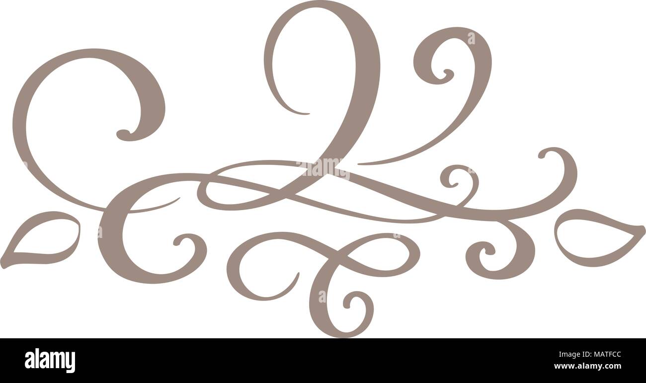 Hand drawn border flourish separator Calligraphy designer elements ...