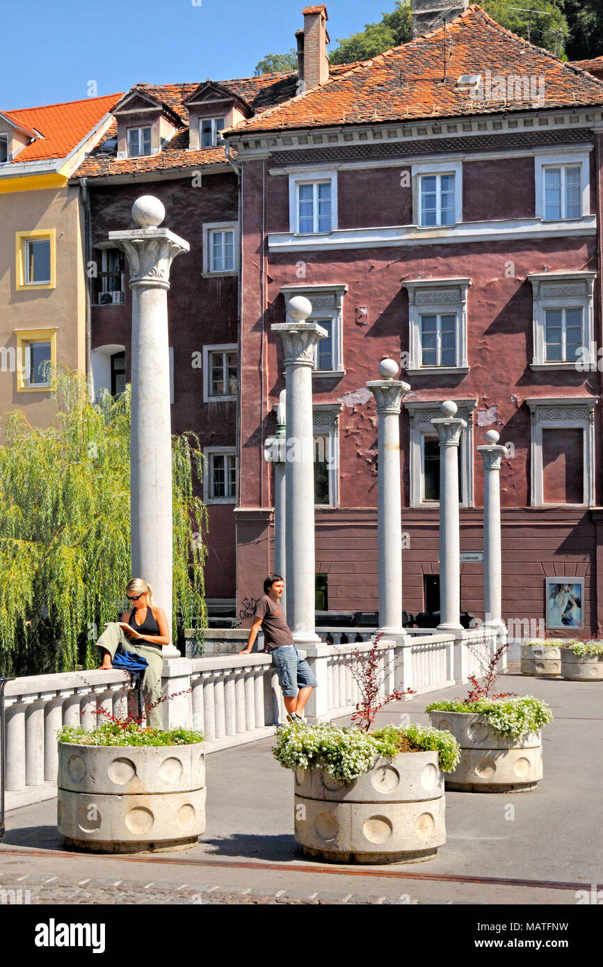 Cobblers bridge ljubljana hi-res stock photography and images - Alamy