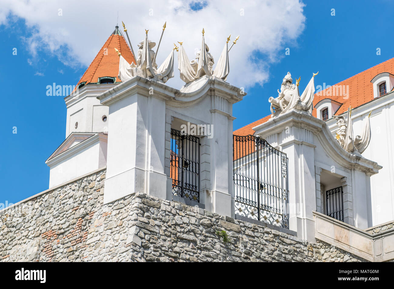 Entrance gate to Bratislava castle Stock Photo - Alamy