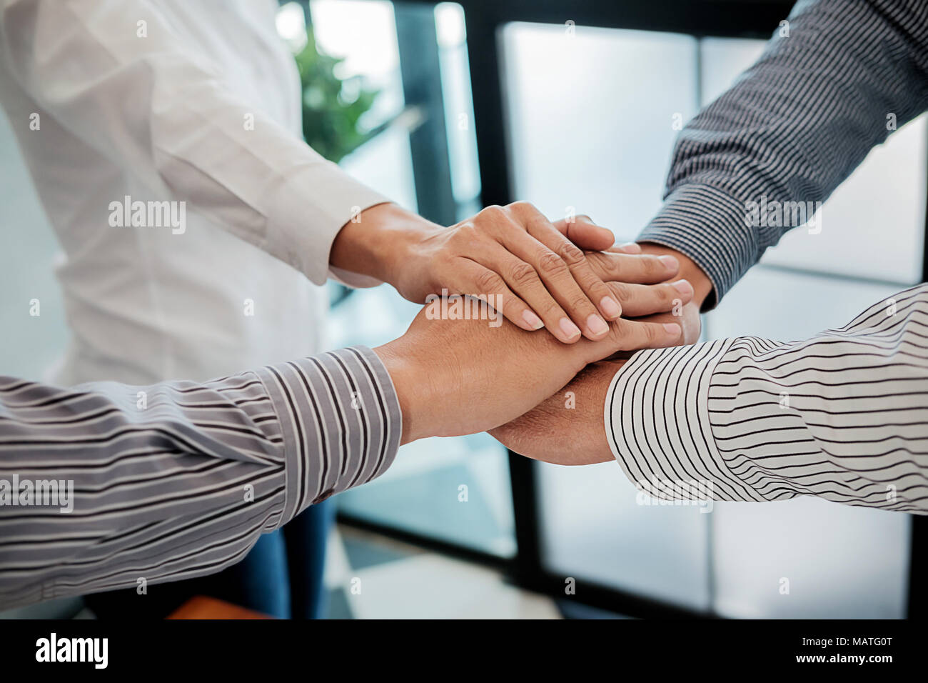 Teamwork friends unity collaboration hi-res stock photography and ...