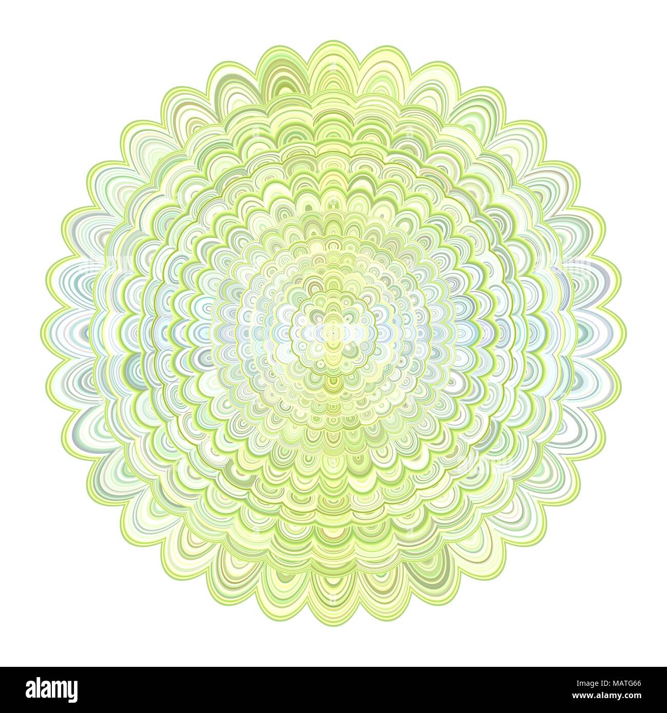 Abstract floral mandala ornament design - circular vector graphic Stock ...