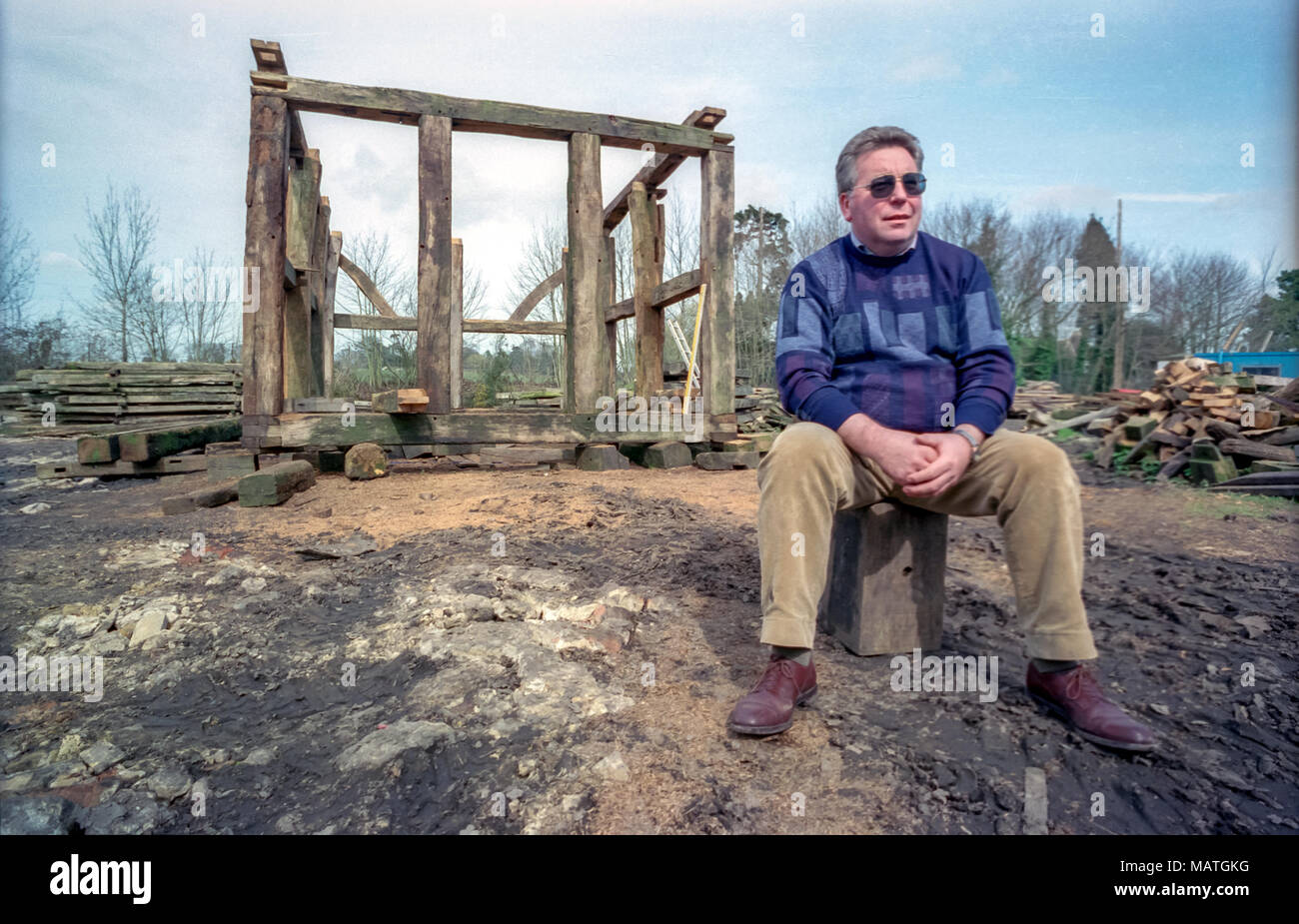 Neil Peskett with his 21-year-old son Russell, and their barn-building ...