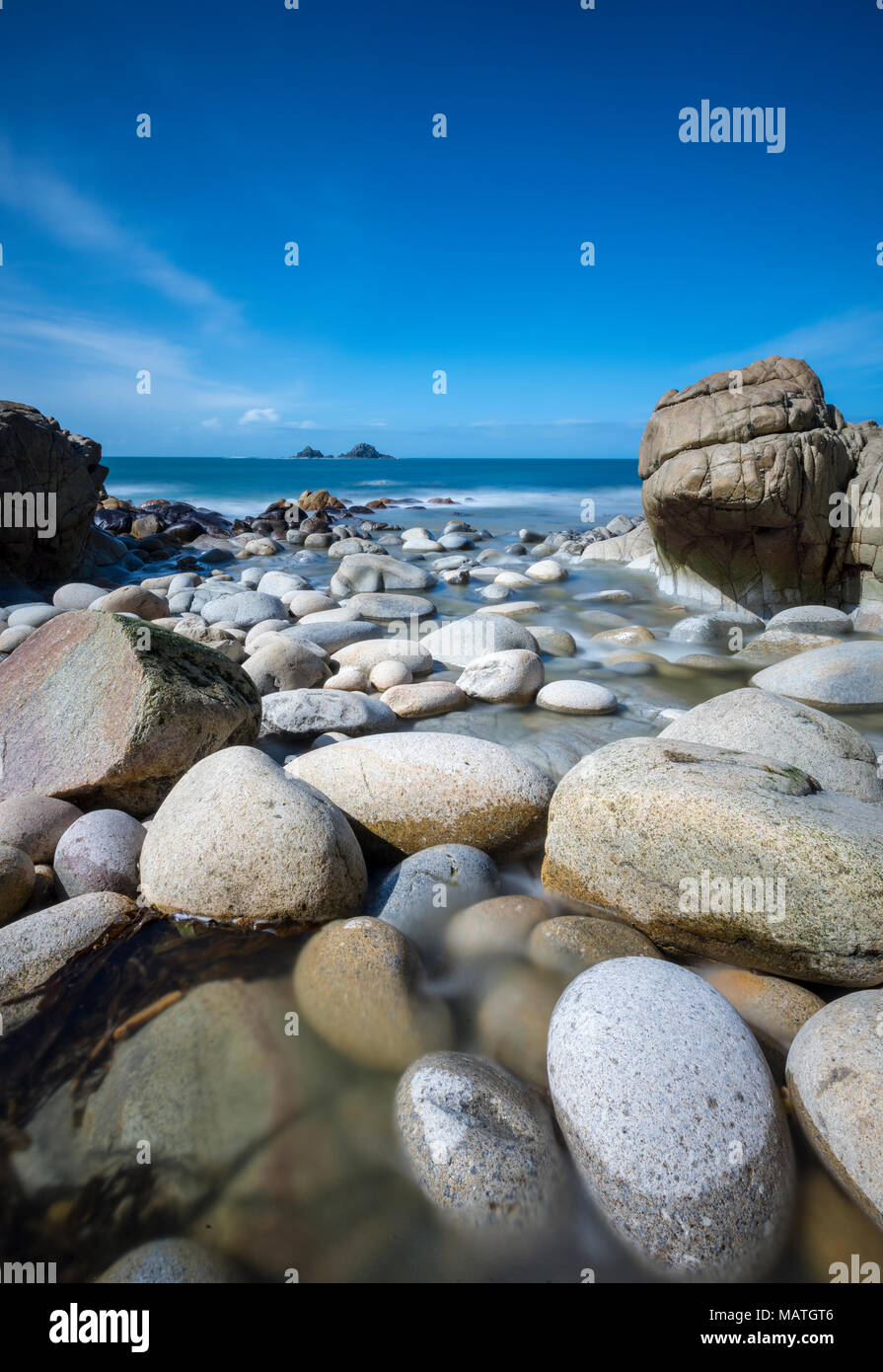 A beautiful and atmospheric Cornish coastal scene at porth nanven close ...